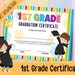 Rainbow 1st Grade Graduation Certificate 1st Grade Diploma | Etsy