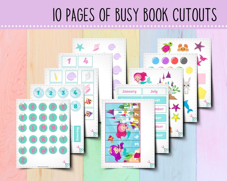 Mermaid Busy Book for Toddlers | Girl Busy Book | Busy Binder | Quiet ...