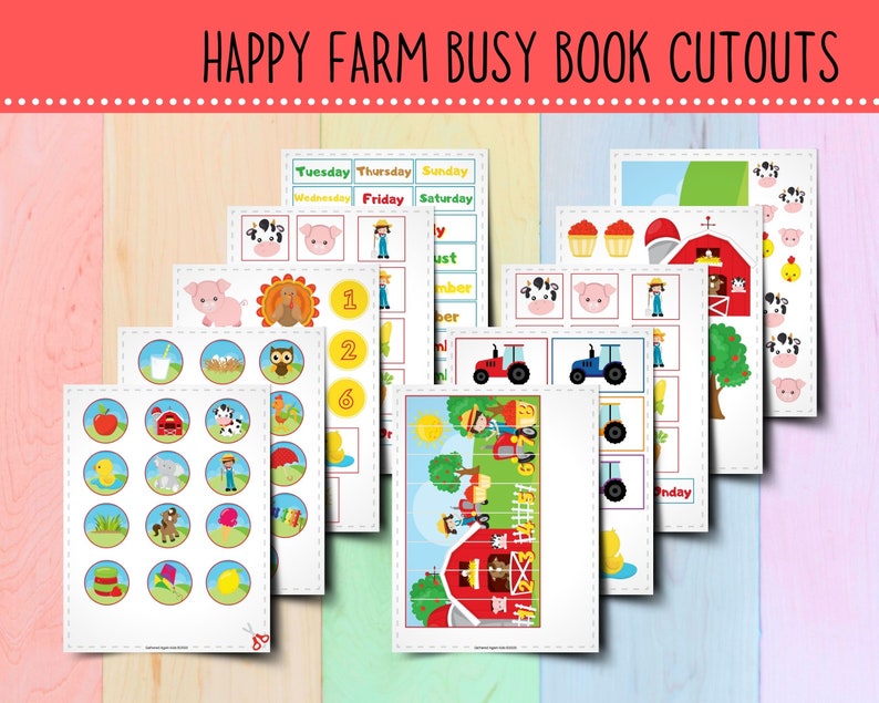 Happy Farm Busy Book for Toddlers | Kids Busy Book | Toddler Activity ...