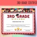 Printable 3rd Grade Graduation Certificate 2024 | Star Student ...