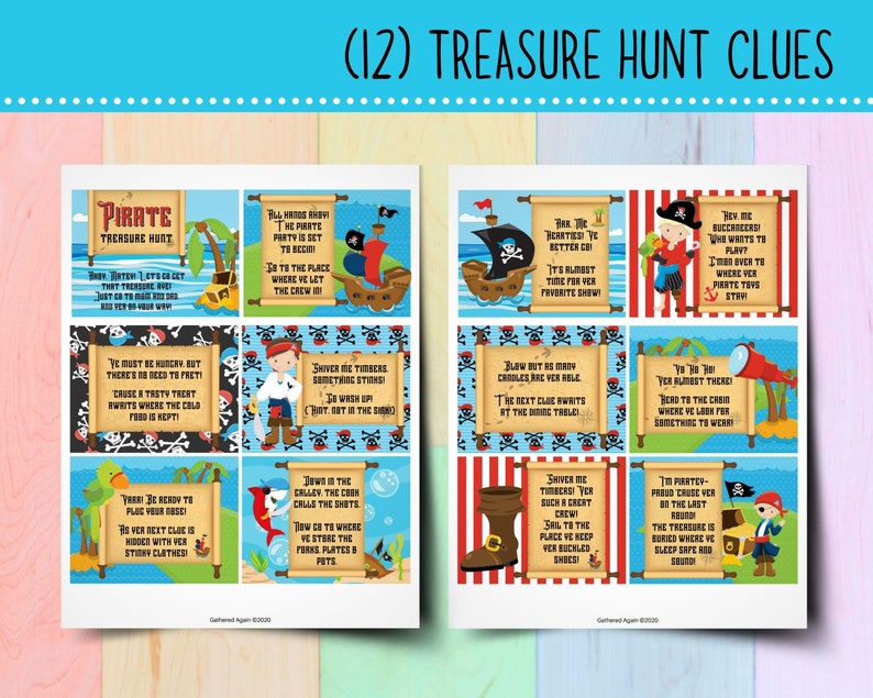 Pirate Treasure Hunt for Boys Birthday Games Scavenger - Etsy
