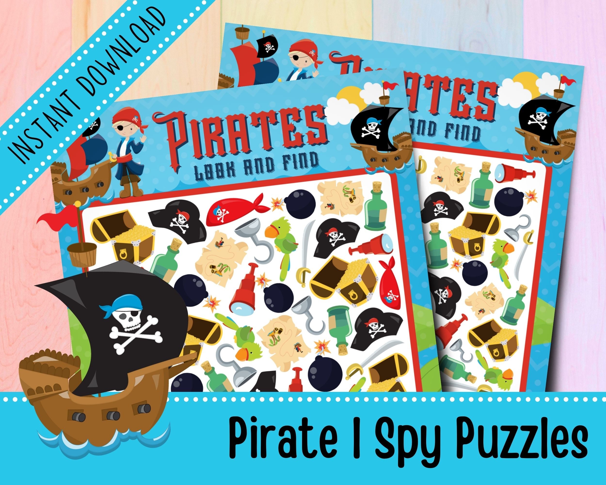 Pirate I Spy Puzzles | Activities for Toddlers | Look and Find ...