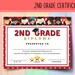 Printable 2nd Grade Graduation Certificate 2024 | Star Student ...