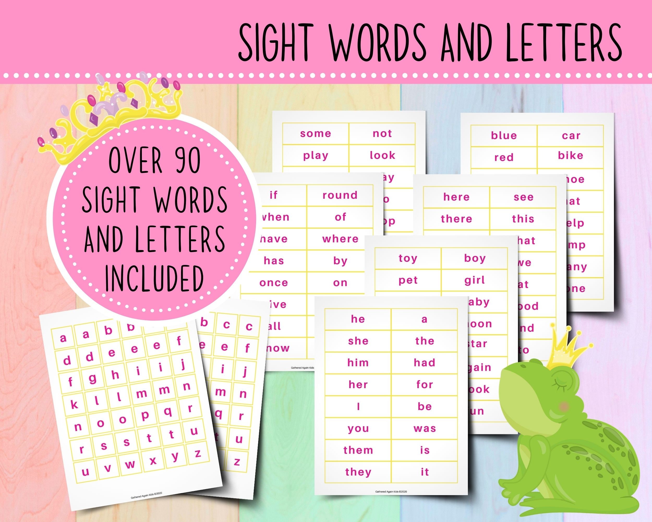 Princess Sight Word Builder Learn to Read Learning Activities for Kids ...