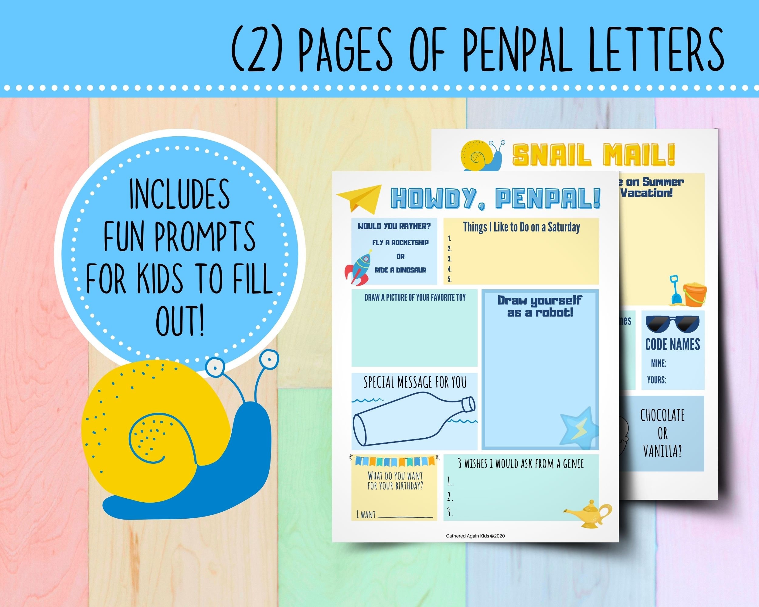 Penpal Letters for Boys | Fun Letters for Kids | Slow Mail for Kids ...