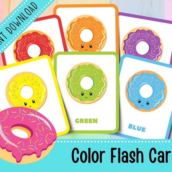 Color Flash Cards - Etsy