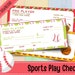 Sports Play Checks for Kids | Printable Play Checks | Money Math | Play ...