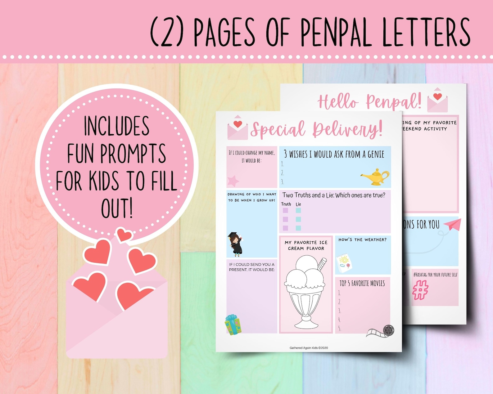 Penpal Letters for Girls | Fun Letters for Kids | Slow Mail for Kids ...