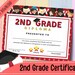 Printable 2nd Grade Graduation Certificate 2023 Star Student Graduation ...