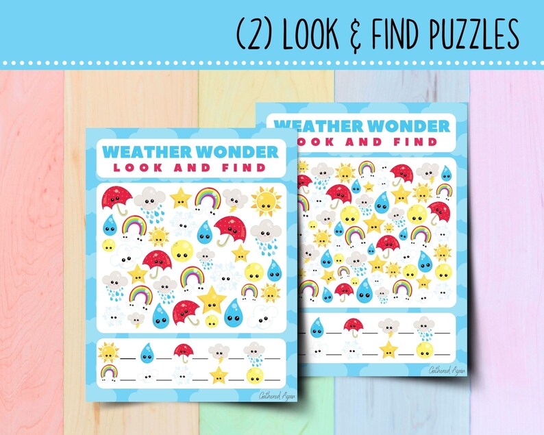 Weather I Spy Puzzles | Activities for Toddlers | Look and Find ...