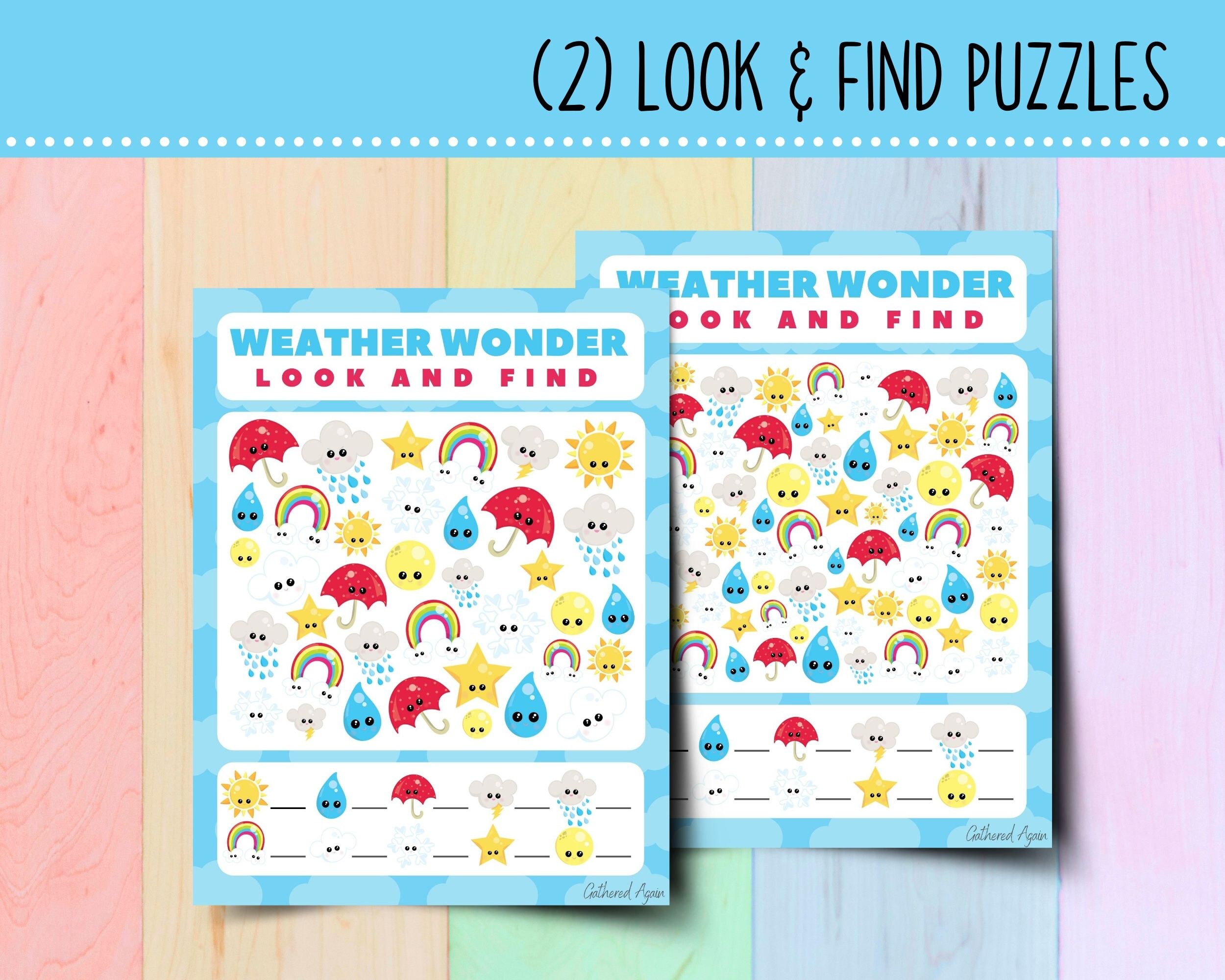 Weather I Spy Puzzles | Activities for Toddlers | Look and Find ...
