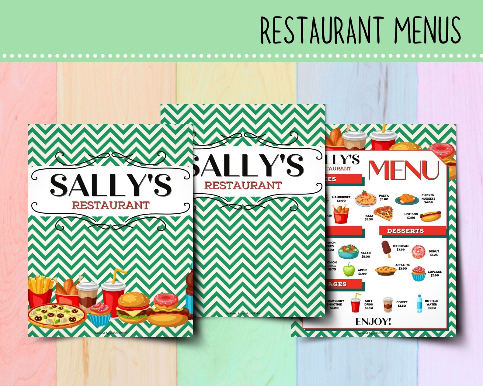 Sally's Restaurant Play Menus | Play Restaurant | Fast Food ...