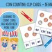Coin Counting Clip Cards for Beginners Counting Activities for Toddlers ...