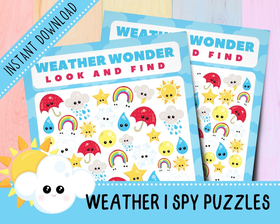 Weather I Spy Puzzles | Activities for Toddlers | Look and Find ...