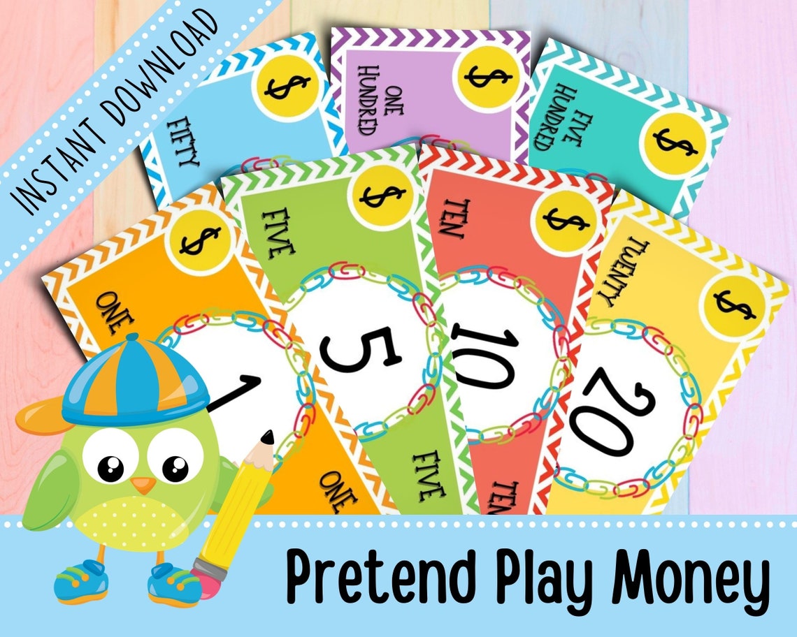 Pretend Play Money for Kids | Classroom Rewards System | Good Behavior ...