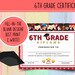 Printable 6th Grade Graduation Certificate 2024 | Star Student ...