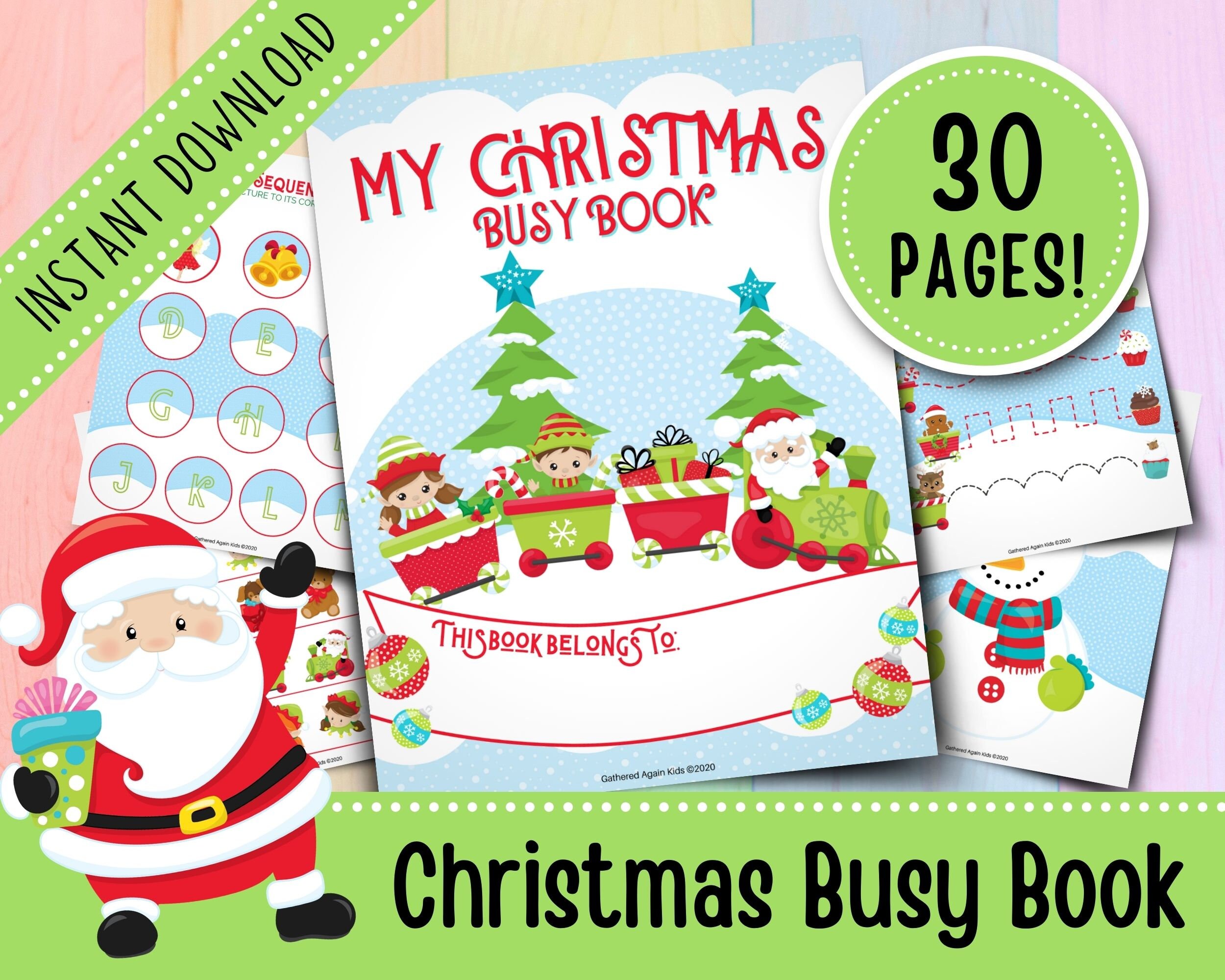 Christmas Busy Book for Toddlers Busy Binder Quiet Books | Etsy