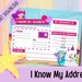 I Know My Address Worksheet - Mermaid | Learn Your Address | Preschool ...