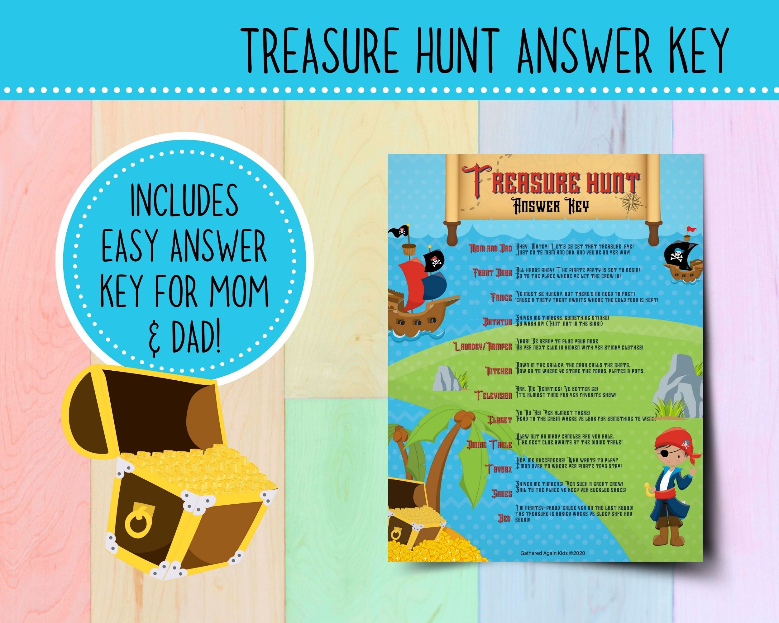 Pirate Treasure Hunt for Boys Birthday Games Scavenger - Etsy