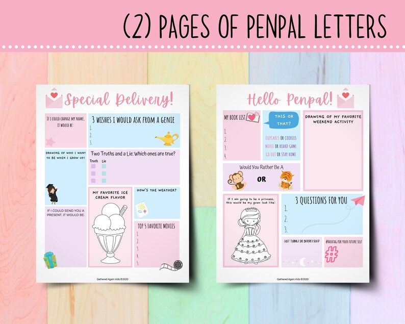 Penpal Letters for Girls | Fun Letters for Kids | Slow Mail for Kids ...