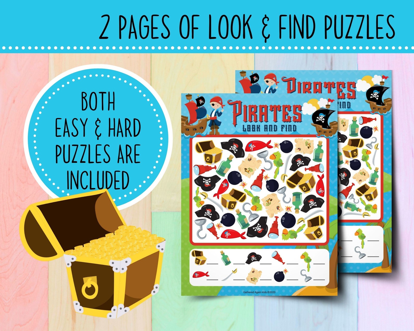 Pirate I Spy Puzzles | Activities for Toddlers | Look and Find ...