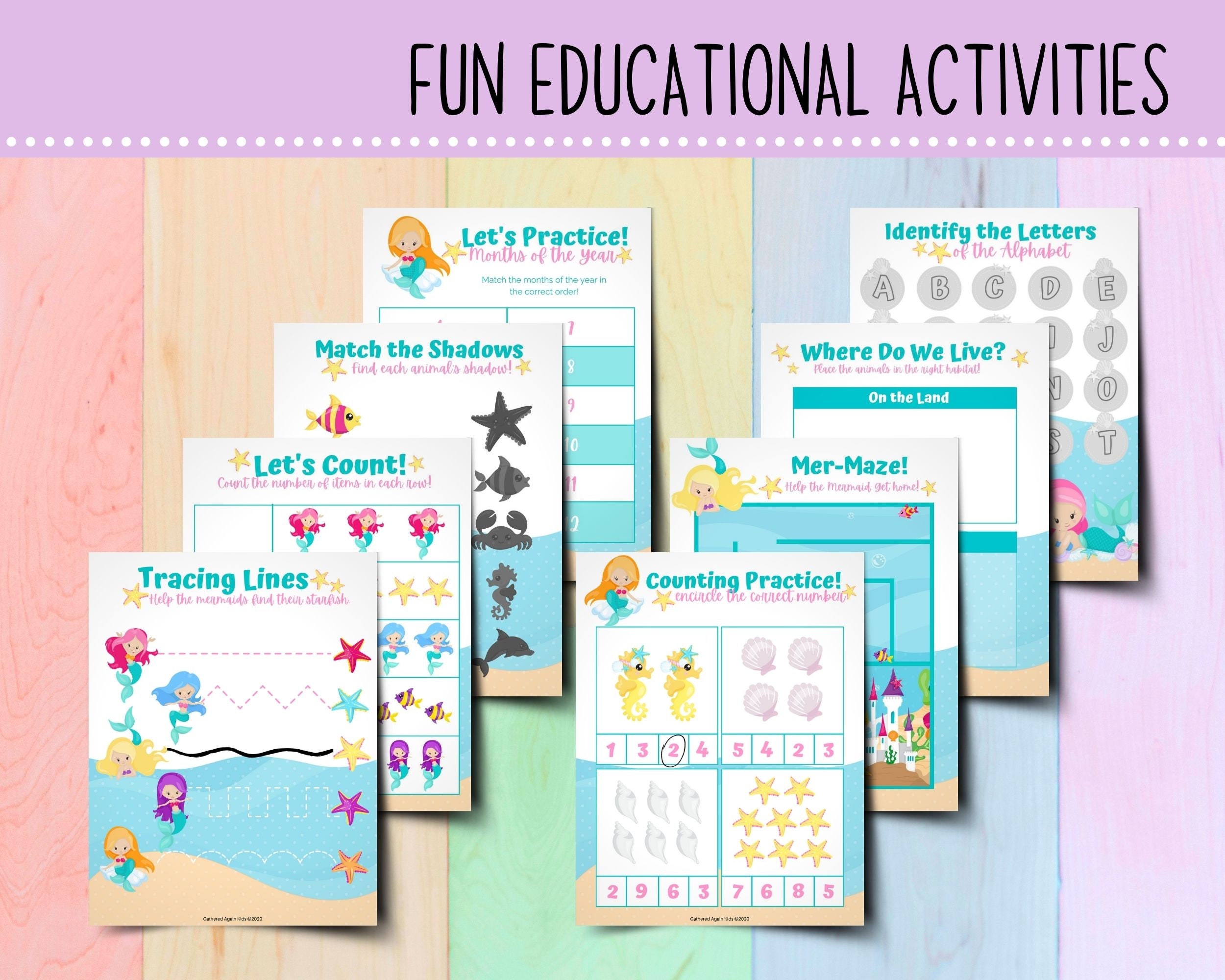 Mermaid Busy Book for Toddlers | Girl Busy Book | Busy Binder | Quiet ...