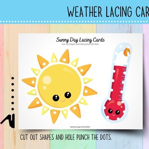 Weather Lacing Cards | Quiet Activities for Toddlers | Montessori ...