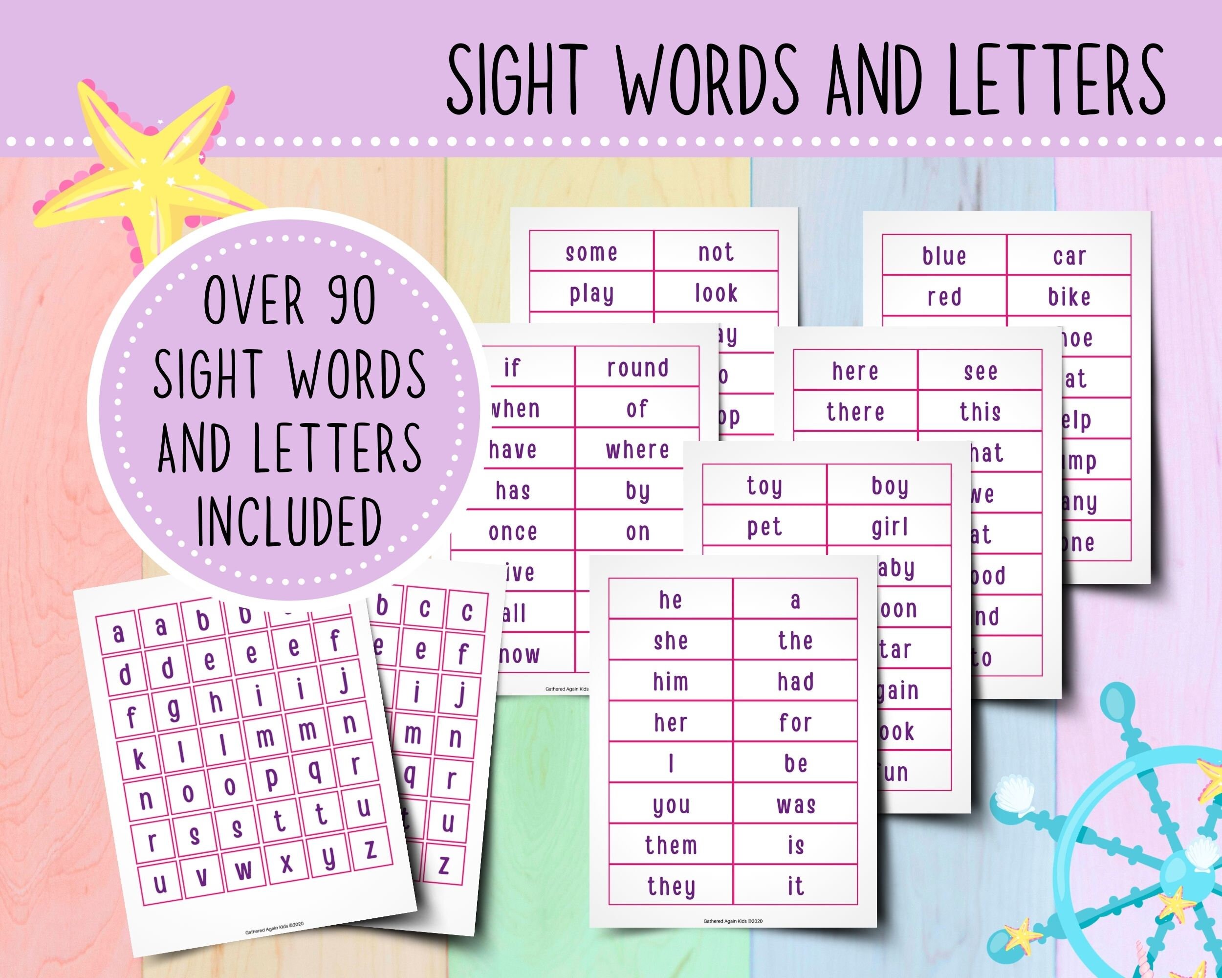 Mermaid Sight Word Builder Learn to Read Learning Activities for Kids ...
