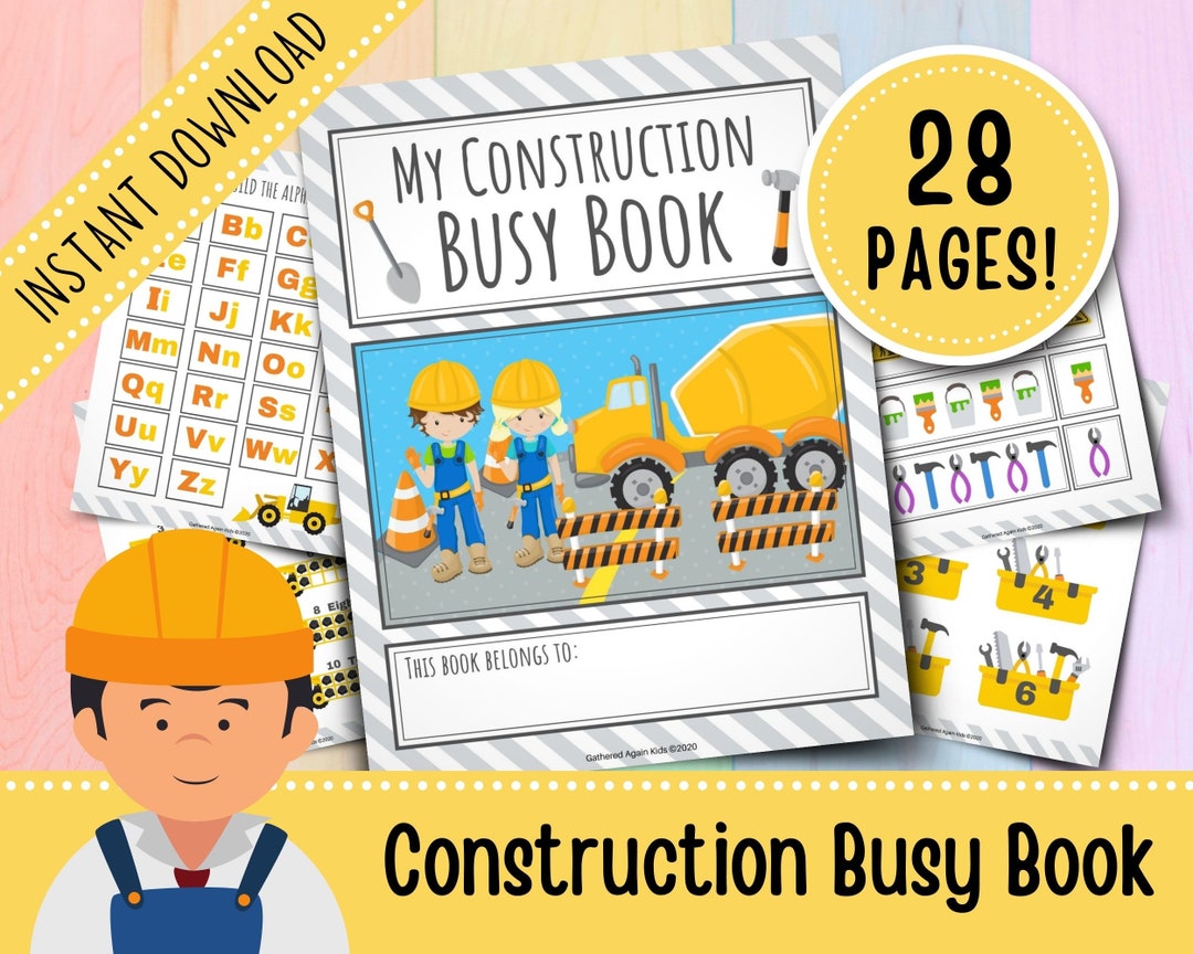 Construction Busy Book for Toddlers | Busy Binder | Quiet Books ...
