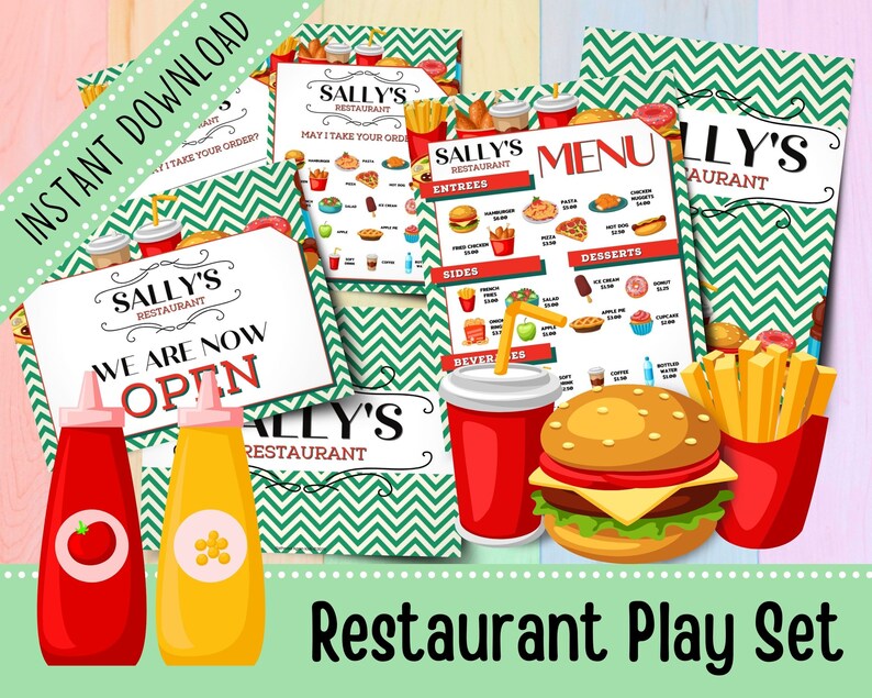 Sally's Restaurant Play Set | Play Restaurant | Fast Food | Activities ...
