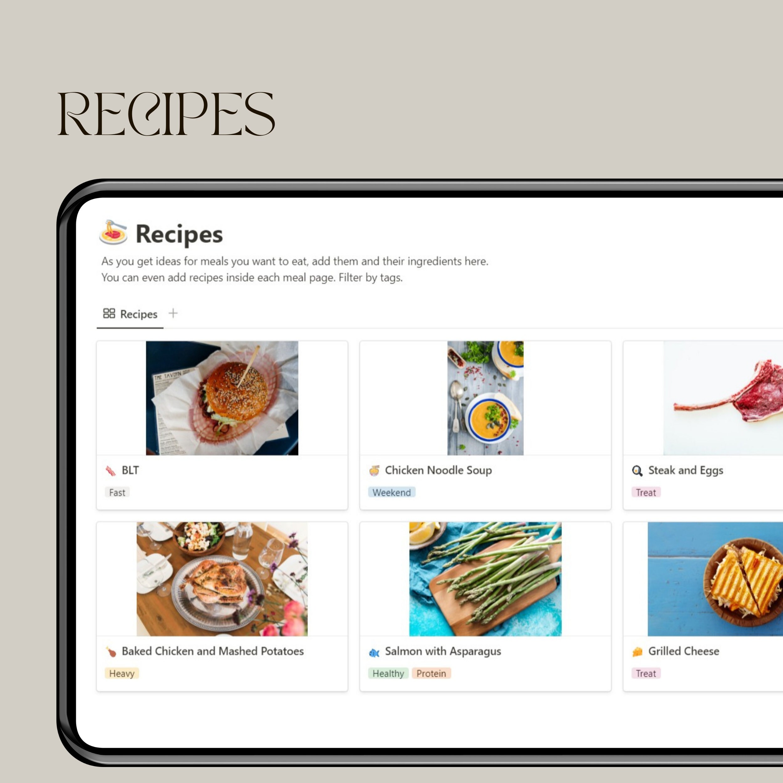 Meal Planner Notion Template|ultimate Meal Planner|notion Food ...