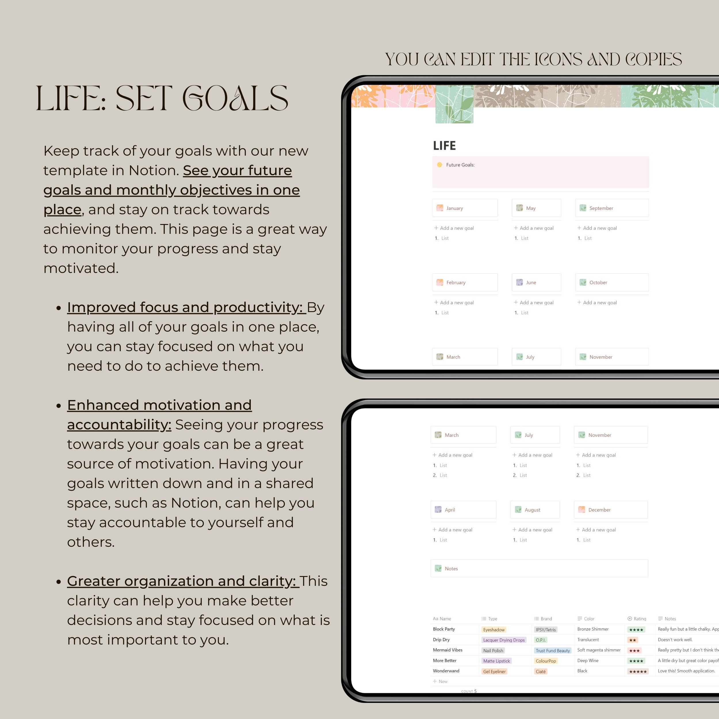 Notion Template Aesthetic Cozy All in One Notion Notion Dashboard ...