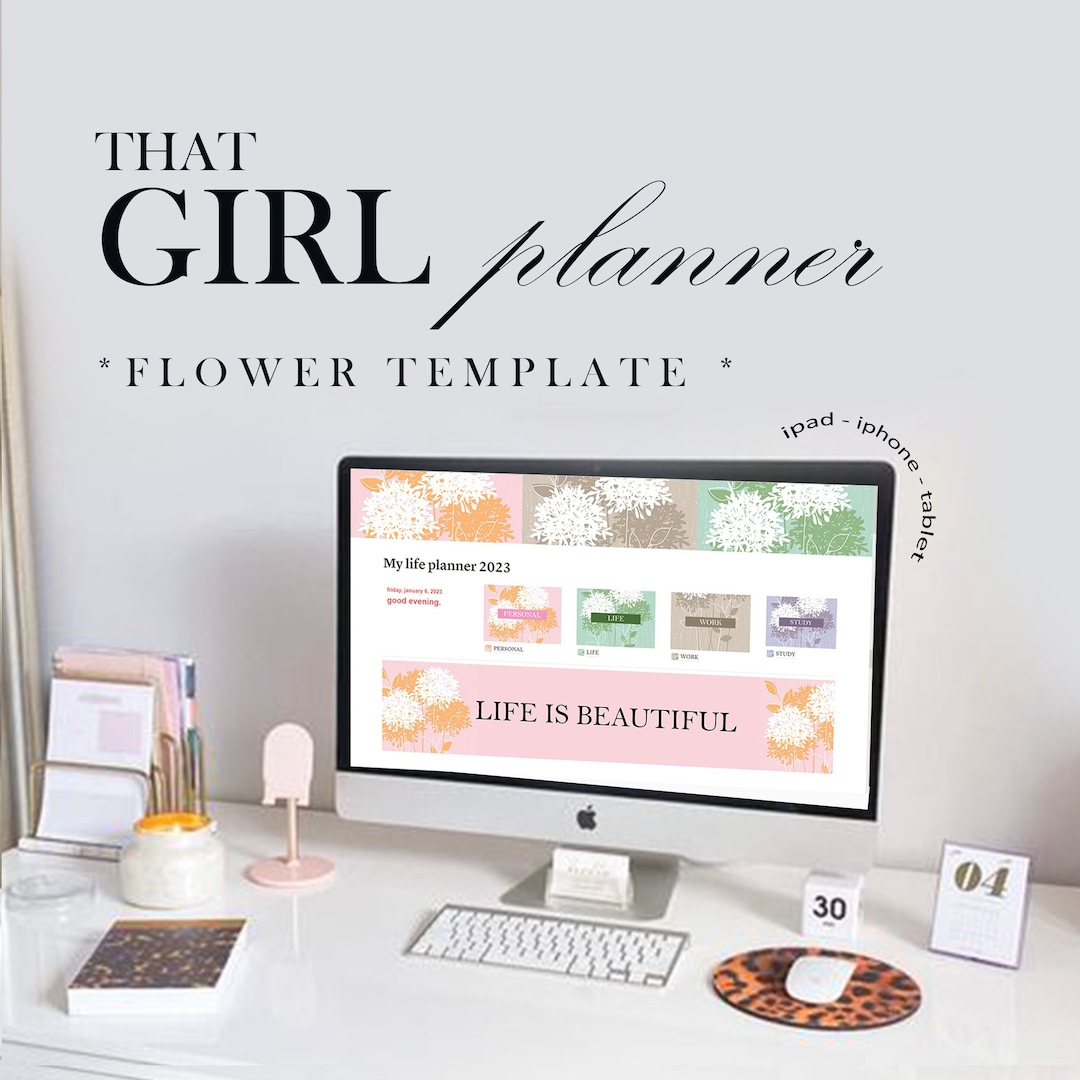 Pink Ultimate Notion 2025 Template Aesthetic|that Girl Notion Template ...