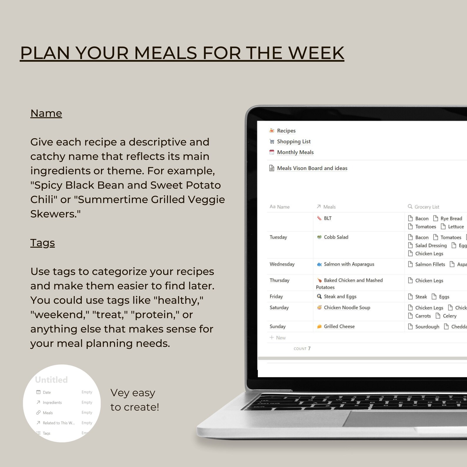 Meal Planner Notion Template|ultimate Meal Planner|notion Food ...