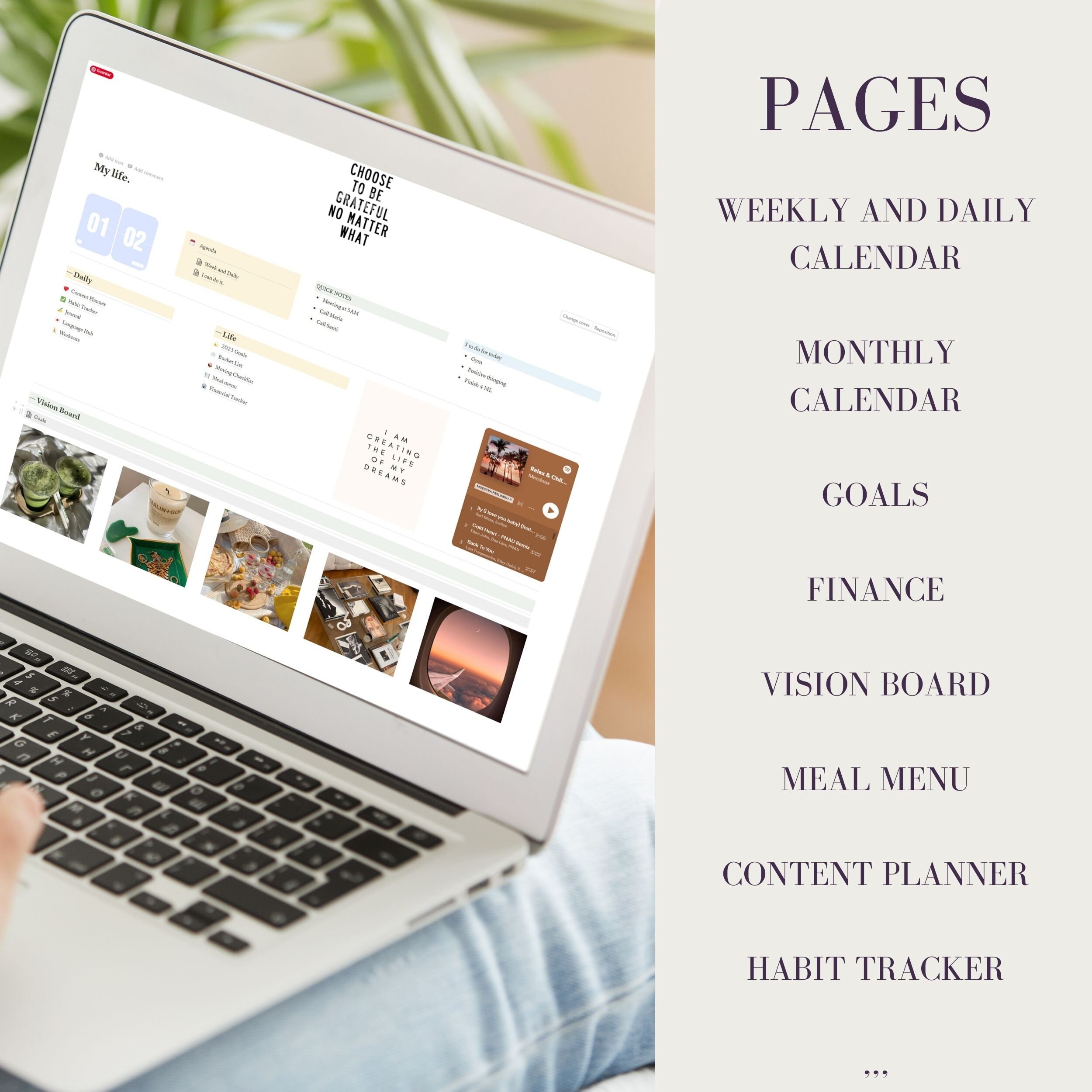 Notion Template My Life Dashboard 2025|notion All in One Life Planner ...