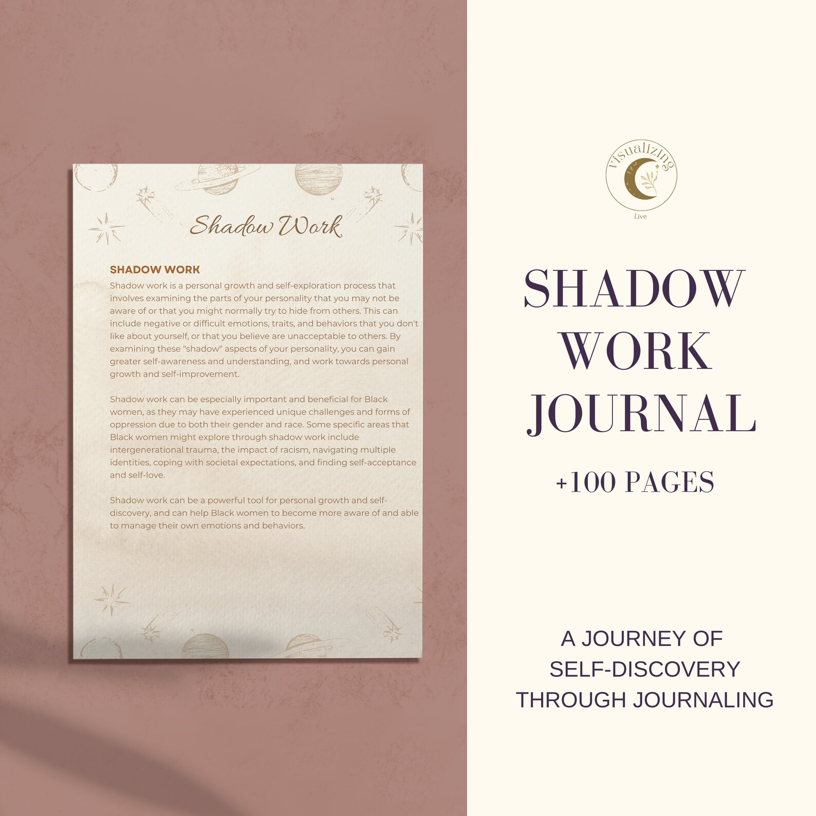 Printable Shadow Work Prompts Journal|100 Pages| Self-development ...