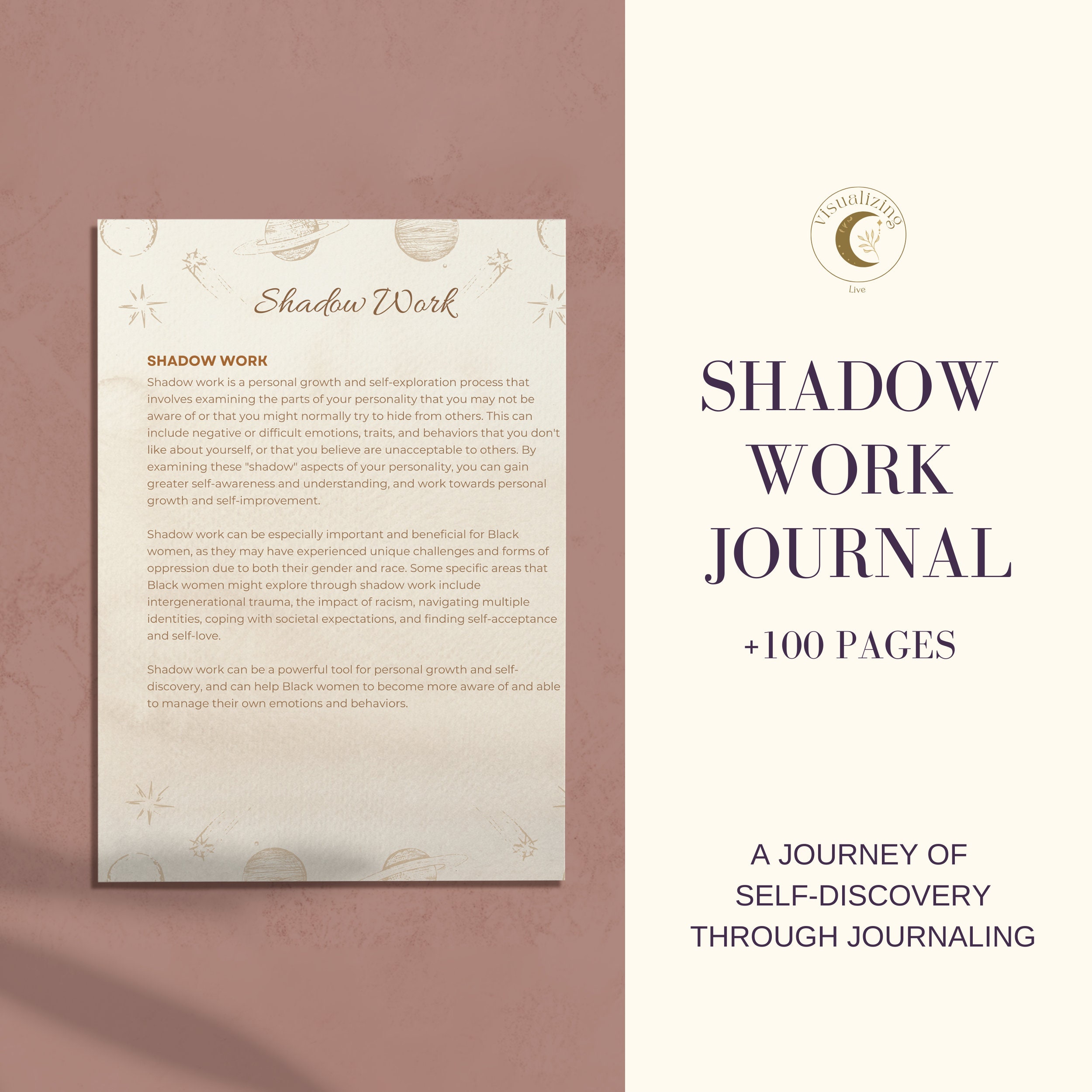 Printable Shadow Work Prompts Journal100 Pages Self-development Inner ...