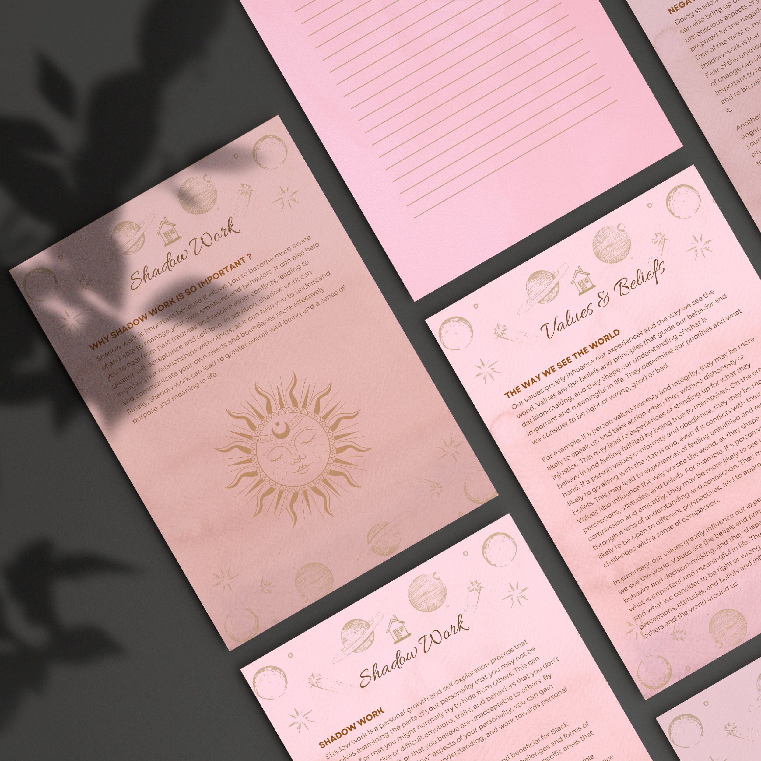 Pink Digital Shadow Work Prompts Journal for iPad | 100 Pages ...