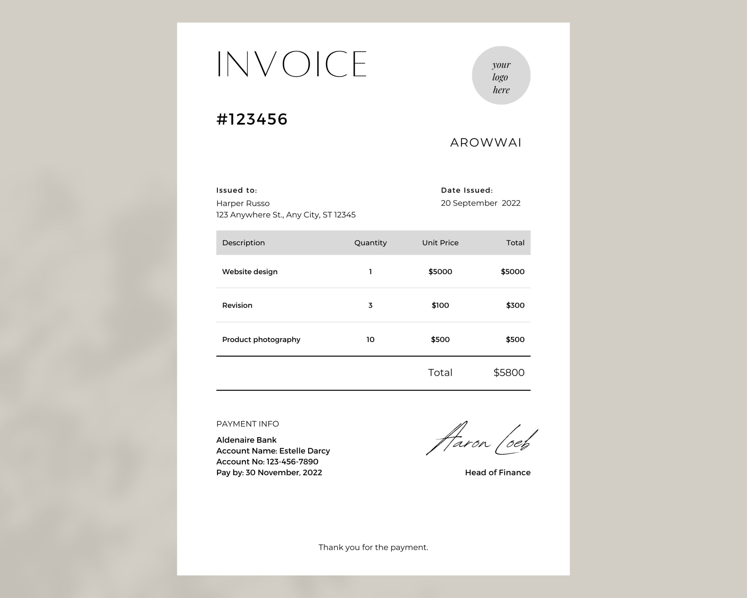 Small business invoices editable templates Small business - Etsy España