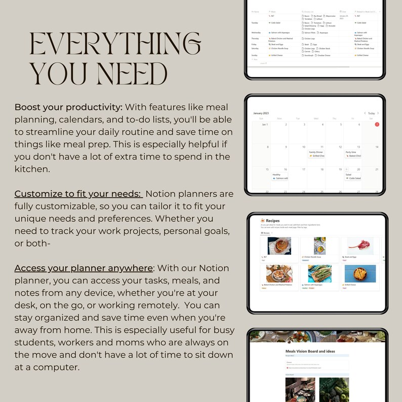 Meal Planner Notion Template|ultimate Meal Planner|notion Food ...