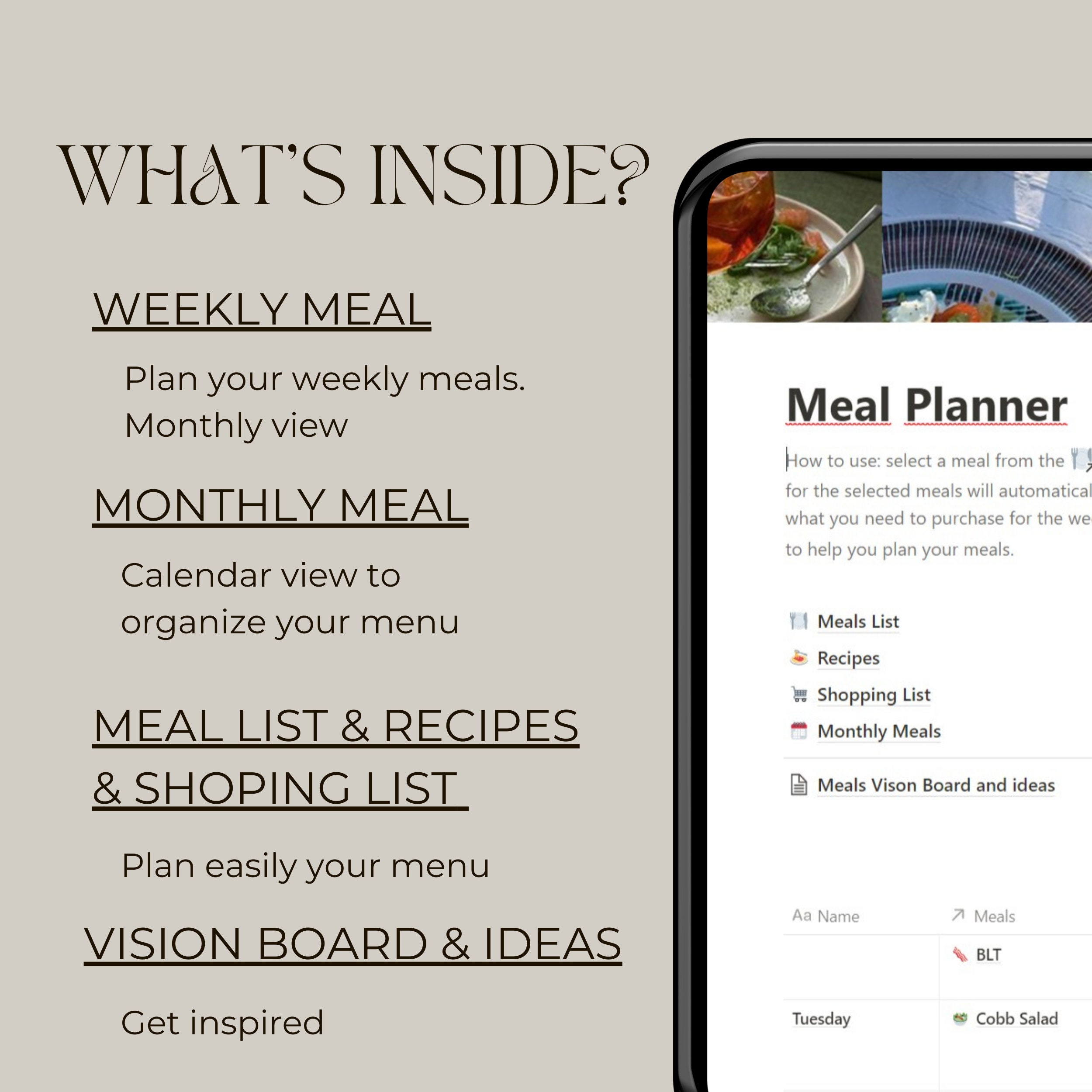 Meal Planner Notion Template|ultimate Meal Planner|notion Food ...