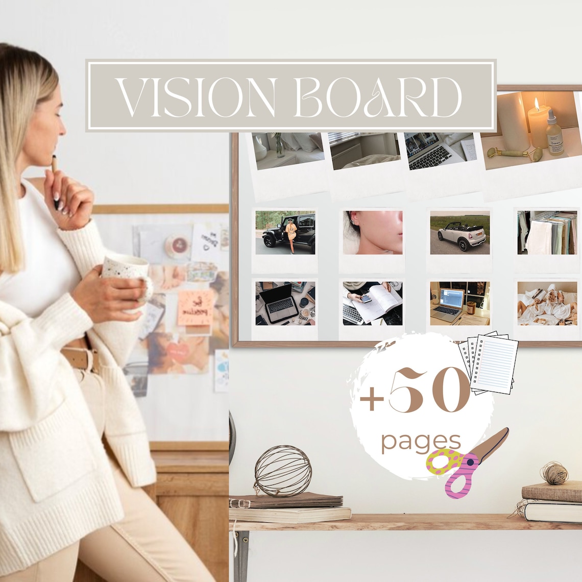 Vision Board Kit for Women 2025 Vision Board Kit Diy Printable Vision ...