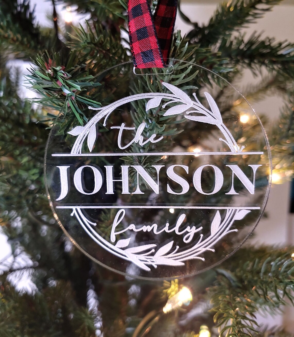 Personalized Acrylic Glass See-through Christmas Ornament - Etsy