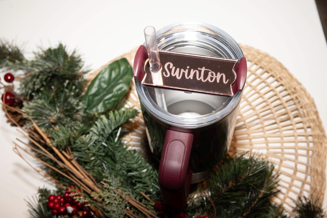 Personalized Rose Gold Stanley Cup Topper, 40oz 30oz Cup Topper, Name ...