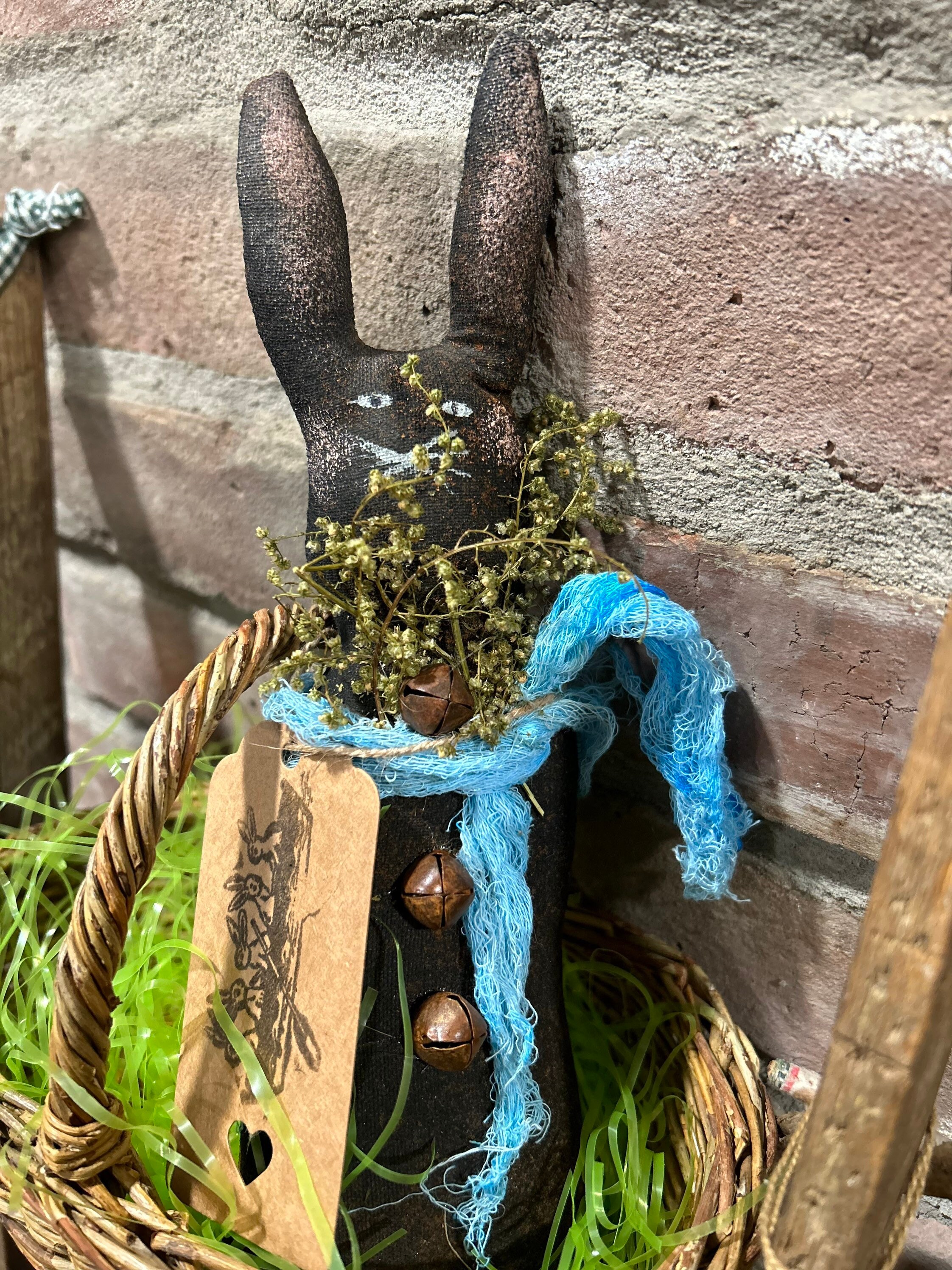 Primitive Spring Easter Bunny Doll Ornie Primitive Dolls - Etsy