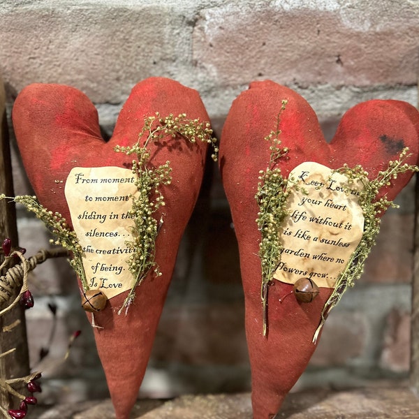 Primitive Valentine - Etsy
