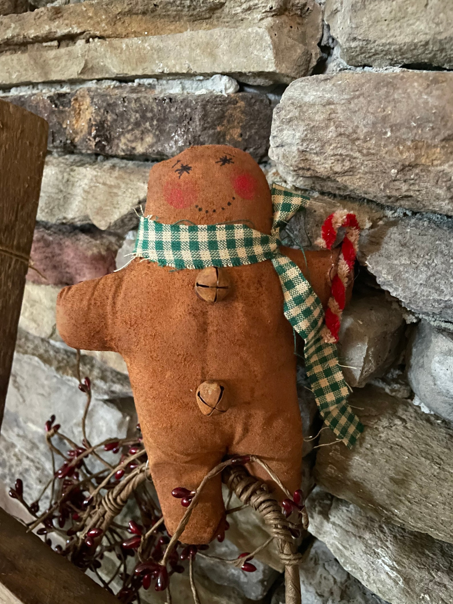 Primitive Gingerbread Man Ornies - Bowl Fillers - Christmas Decor (2 ...