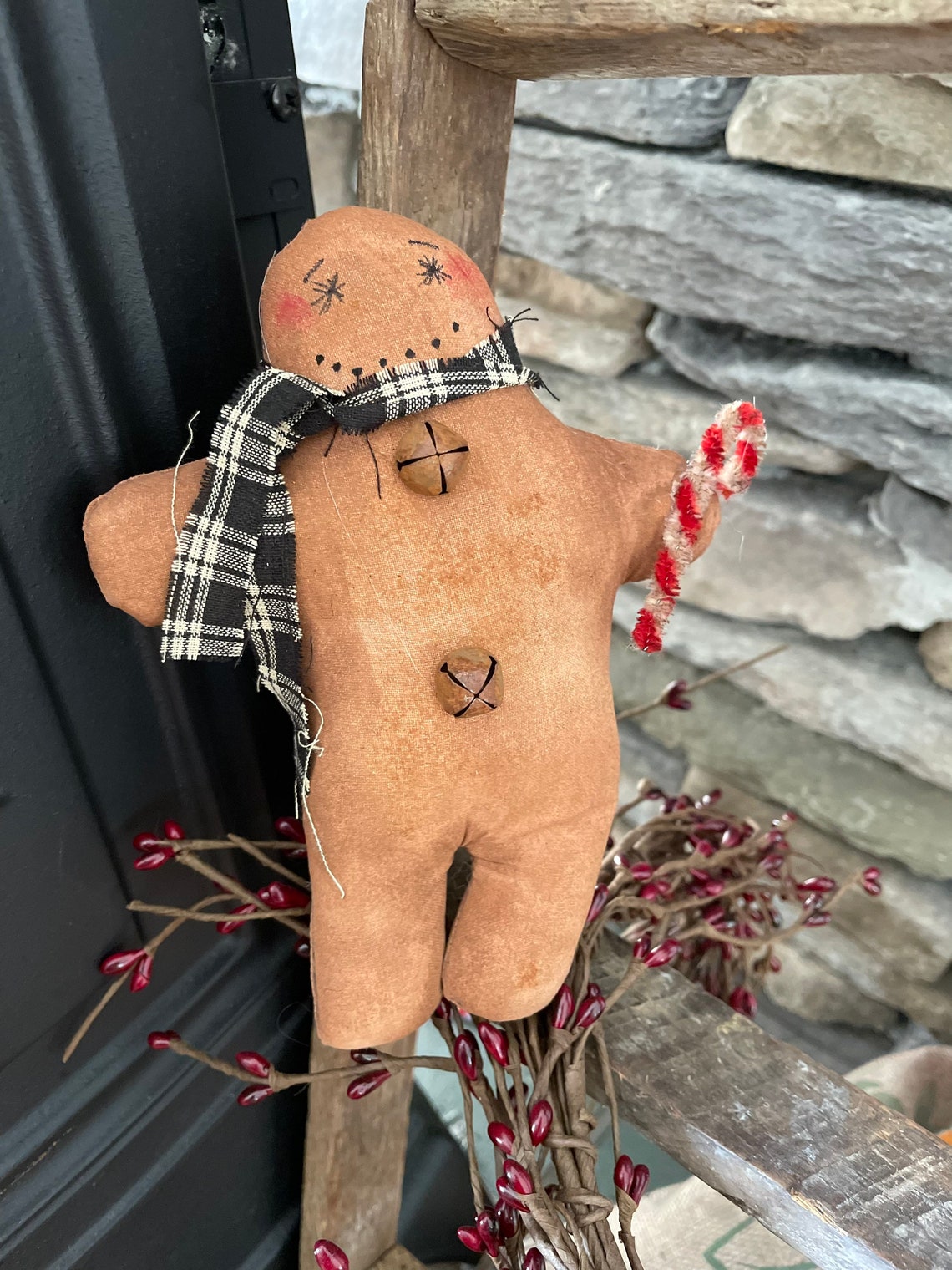 Primitive Gingerbread Man Ornies - Bowl Fillers - Christmas Decor (2 ...