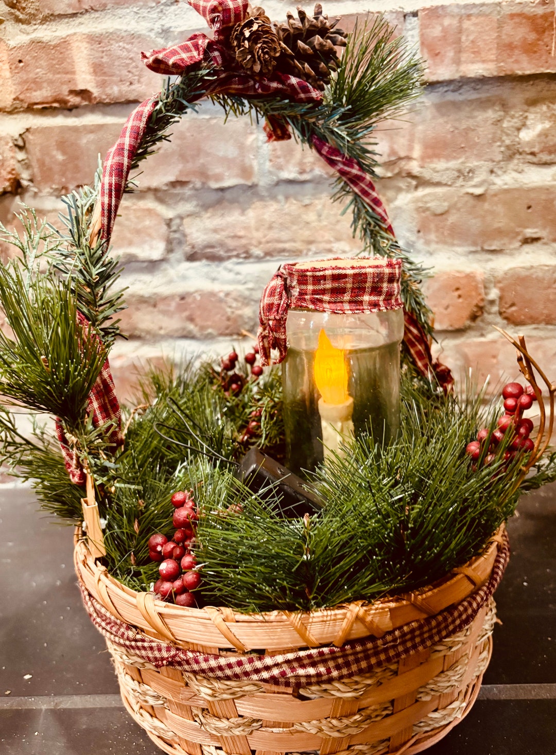 Primitive Christmas Centerpiece - Christmas Decor - Rustic Christmas ...