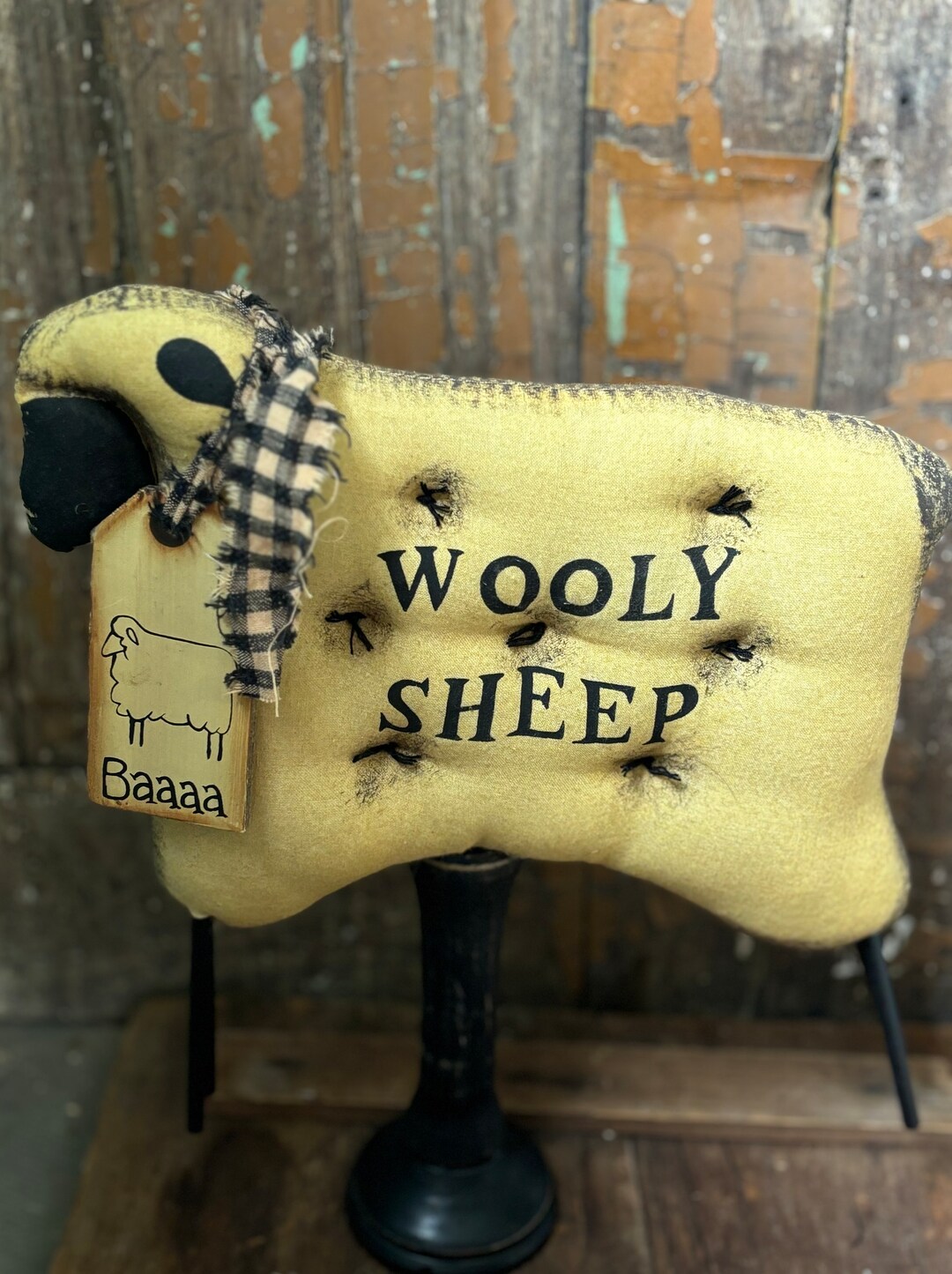 Primitive Fabric Sheep Lamb - Farmhouse, Country, Rustic, Primitive ...